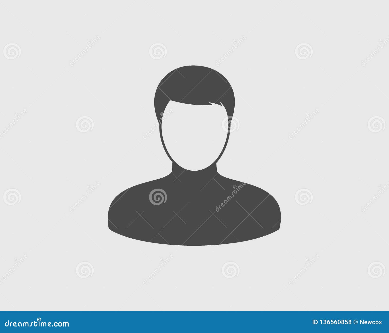 Man Icon on Gray Background Stock Vector - Illustration of internet ...