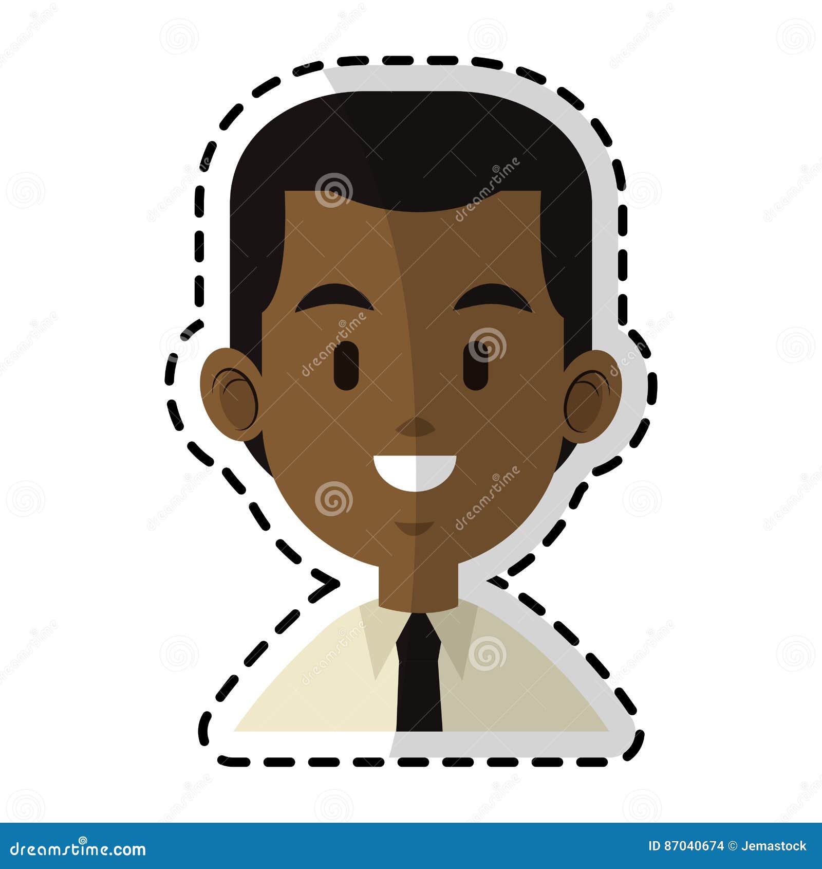 Man icon image stock vector. Illustration of people, skin - 87040674