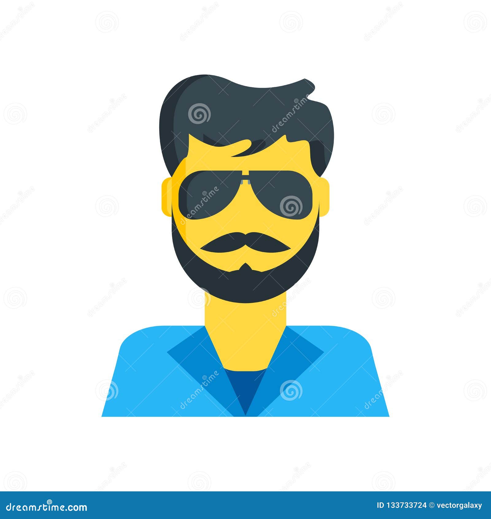 Man Icon Isolated on White Background Stock Vector - Illustration of ...