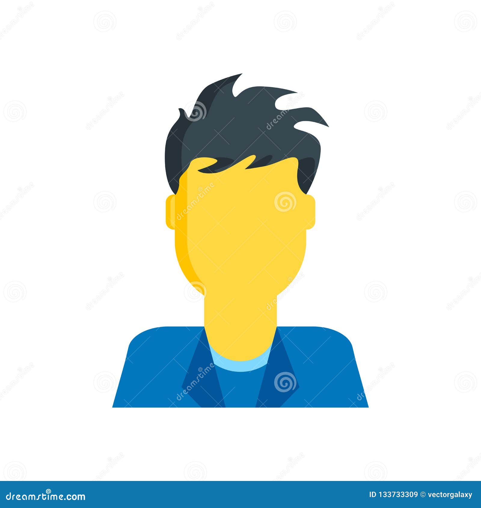 Man Icon Isolated on White Background Stock Vector - Illustration of ...