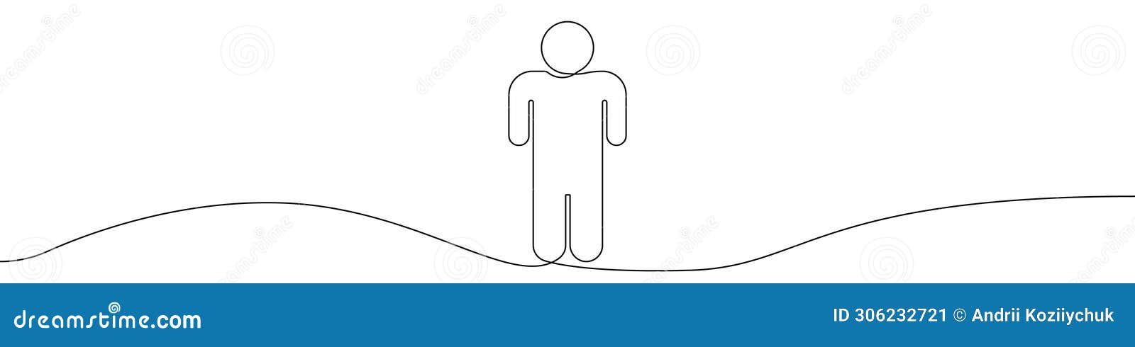 Man Icon Line Continuous Drawing Vector. One Line Man Icon Vector ...