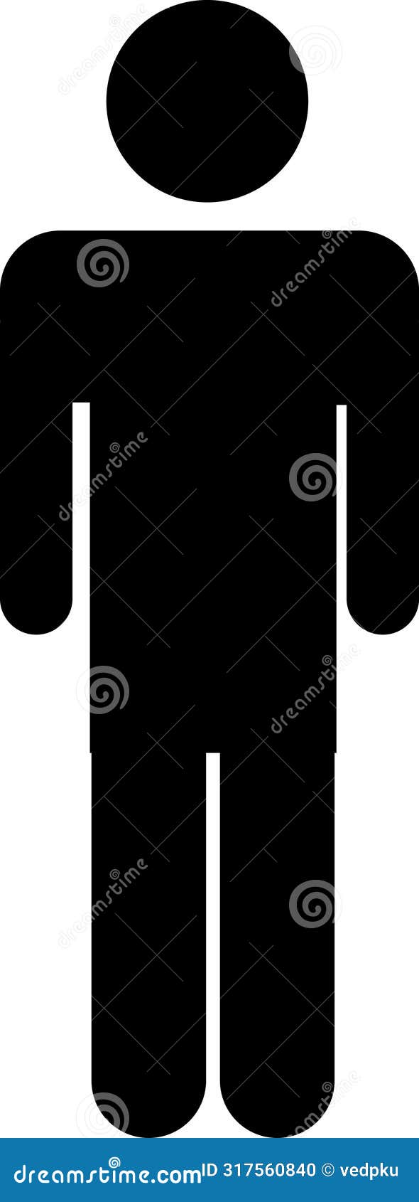 Man Icon, Persons Symbol, Single Person Sign Stock Vector ...