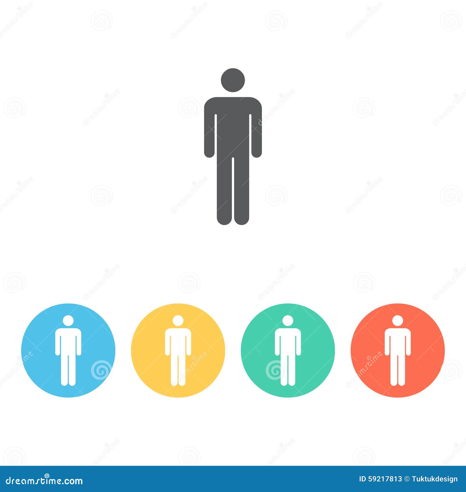 Man icon stock vector. Illustration of account, supervisor - 59217813