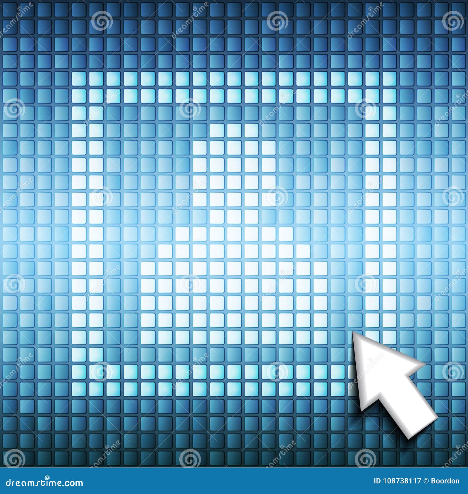 Man Icon in Square Frame on Computer Pixel Blue Stock Vector ...