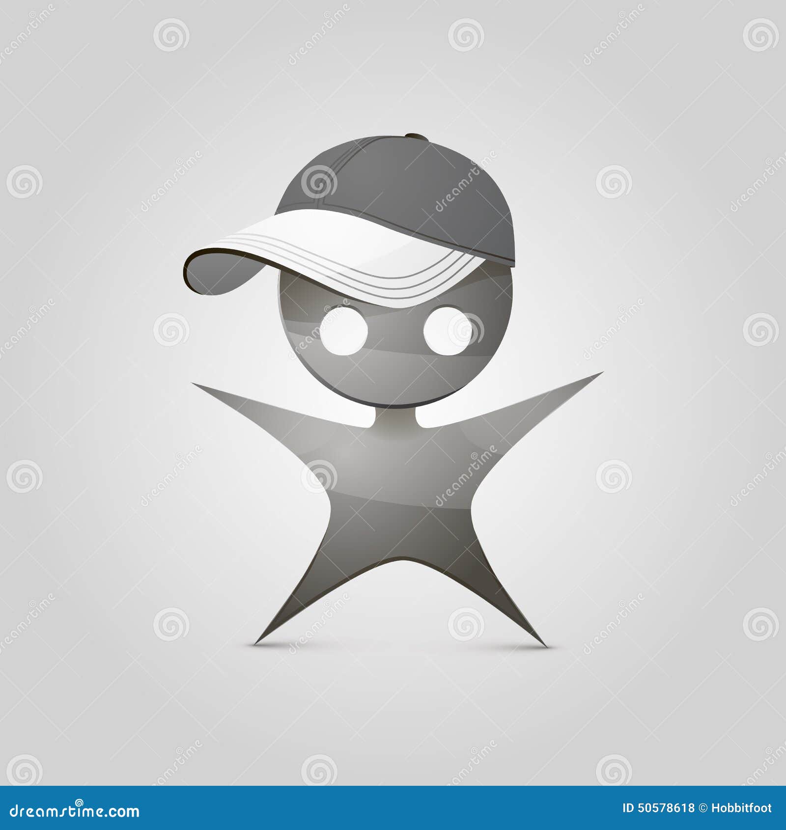 Man icon star stock vector. Illustration of straight - 50578618