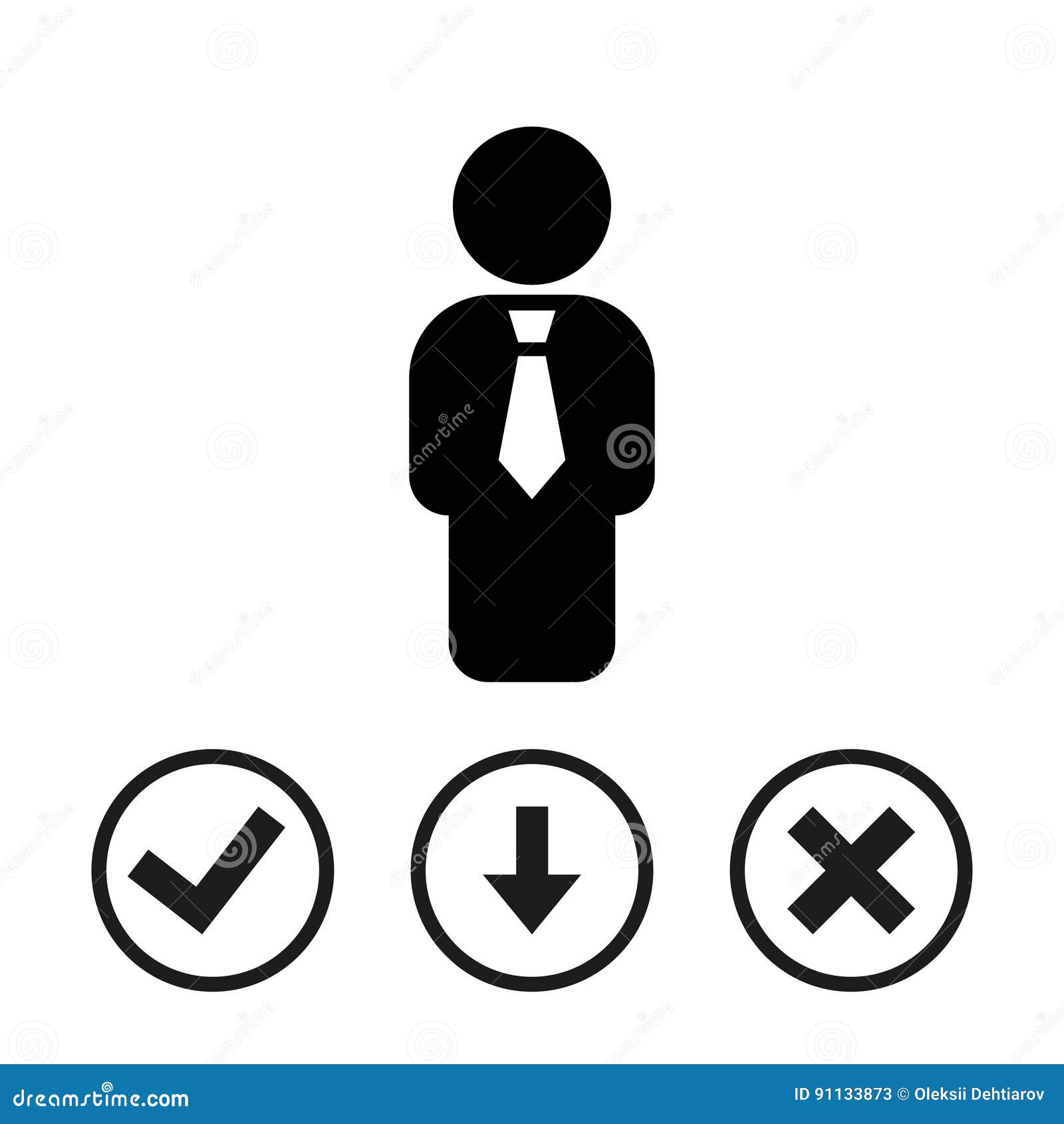 Man Icon Stock Vector Illustration Flat Design Stock Vector ...