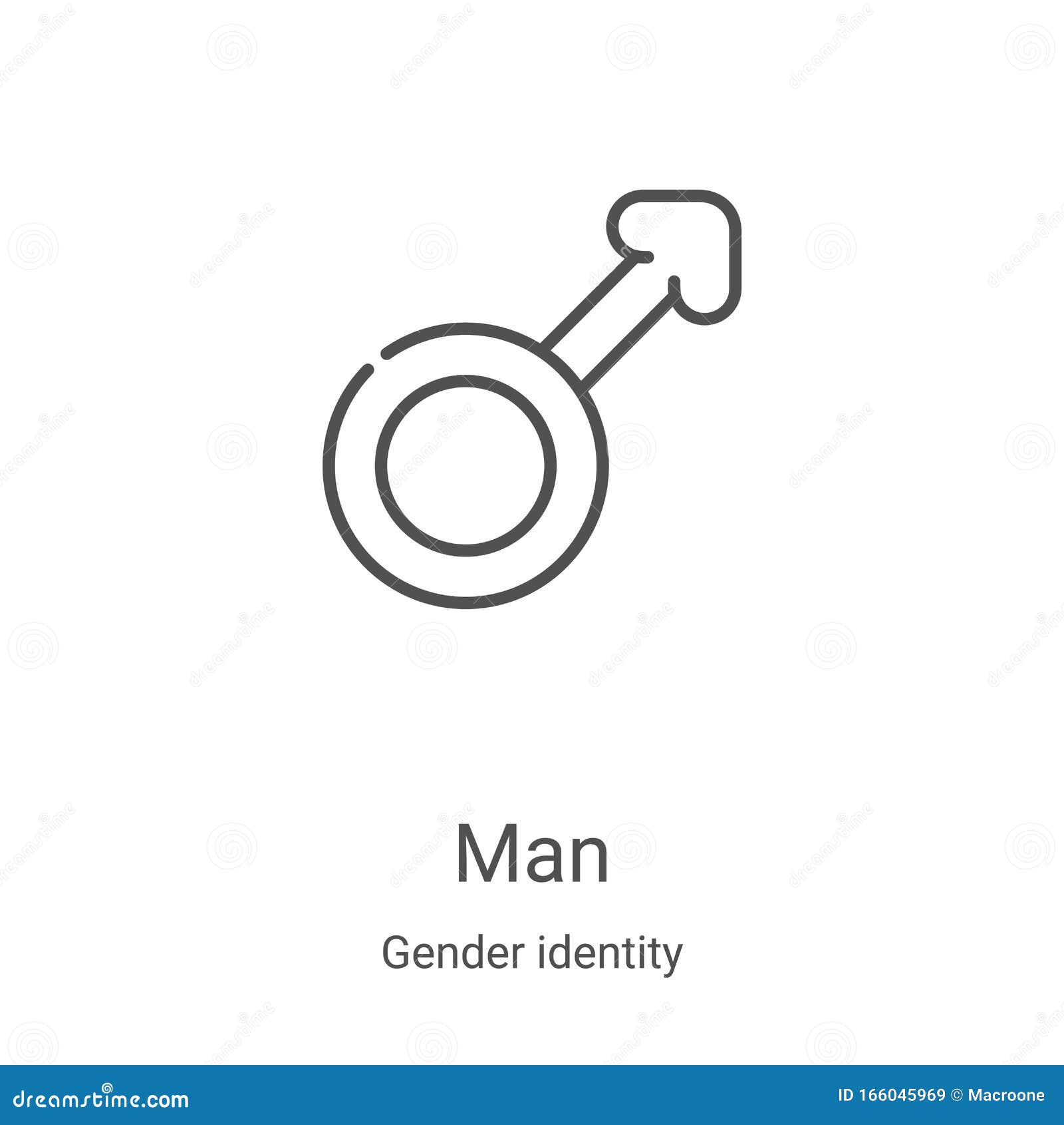 Man Icon Vector from Gender Identity Collection. Thin Line Man Outline ...