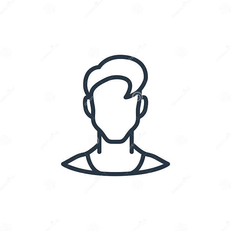 Man Icon Vector from Users Concept. Thin Line Illustration of Man ...