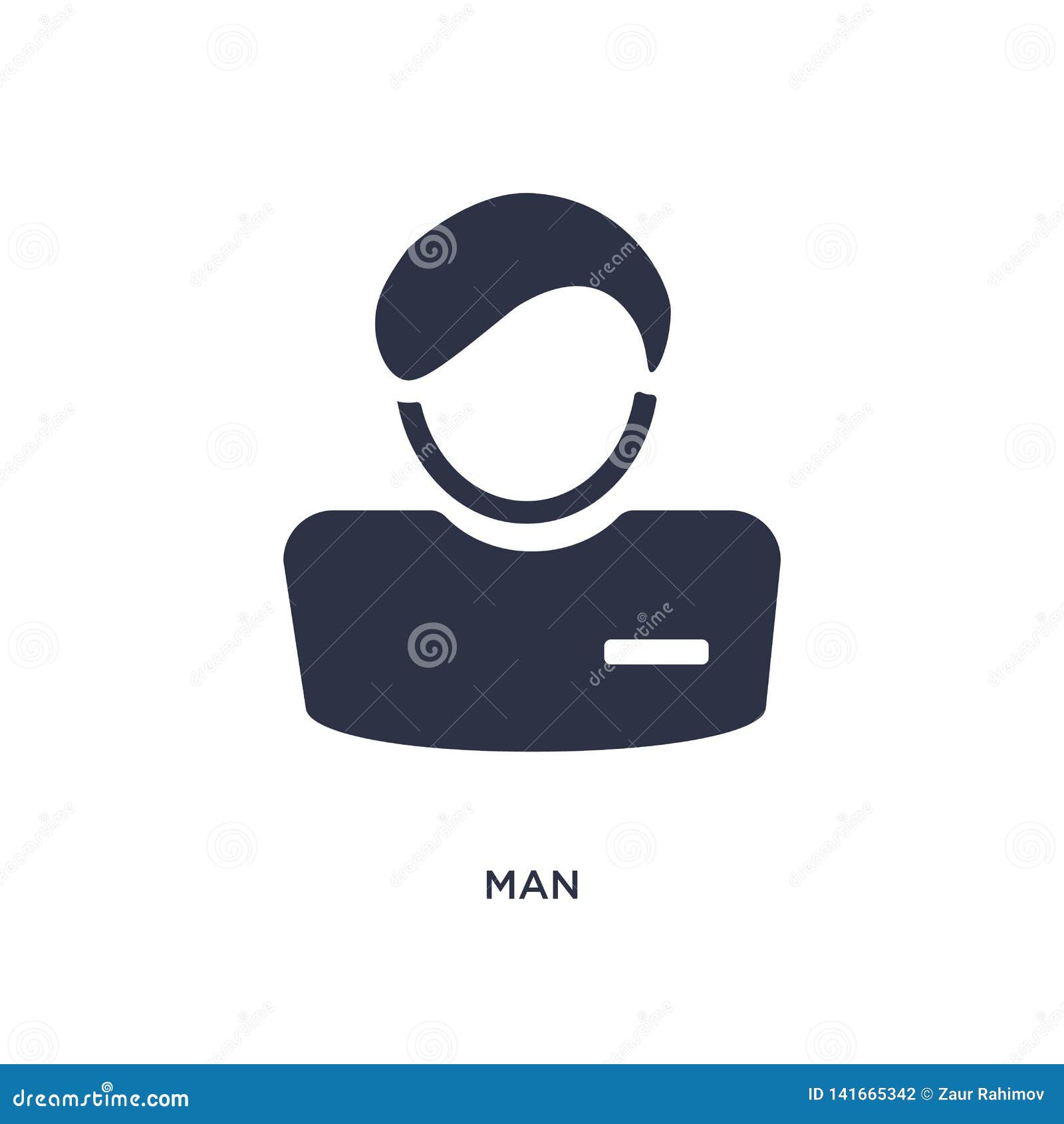 Man Icon on White Background. Simple Element Illustration from Human ...