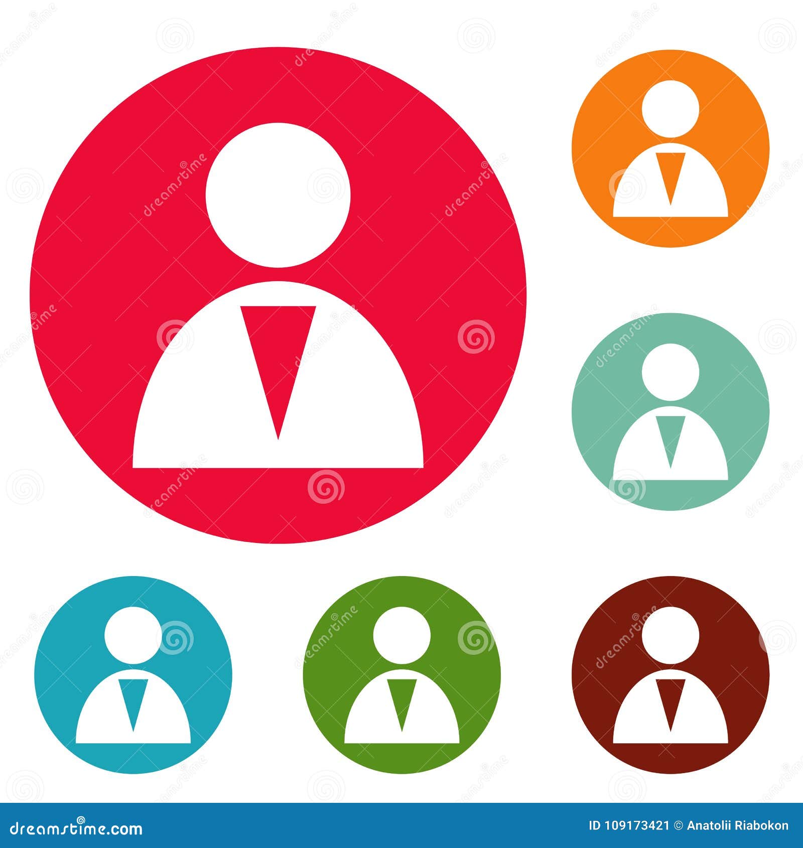 Man Icons Circle Set Vector Stock Vector - Illustration of office ...