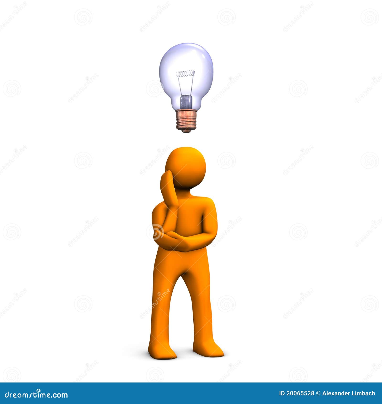 Man with an idea stock illustration. Illustration of colorful - 20065528