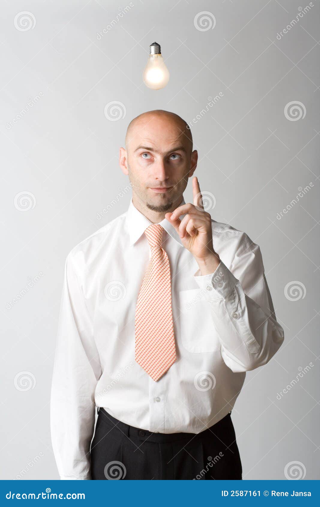Man with idea stock image. Image of bright, light, pointing - 2587161