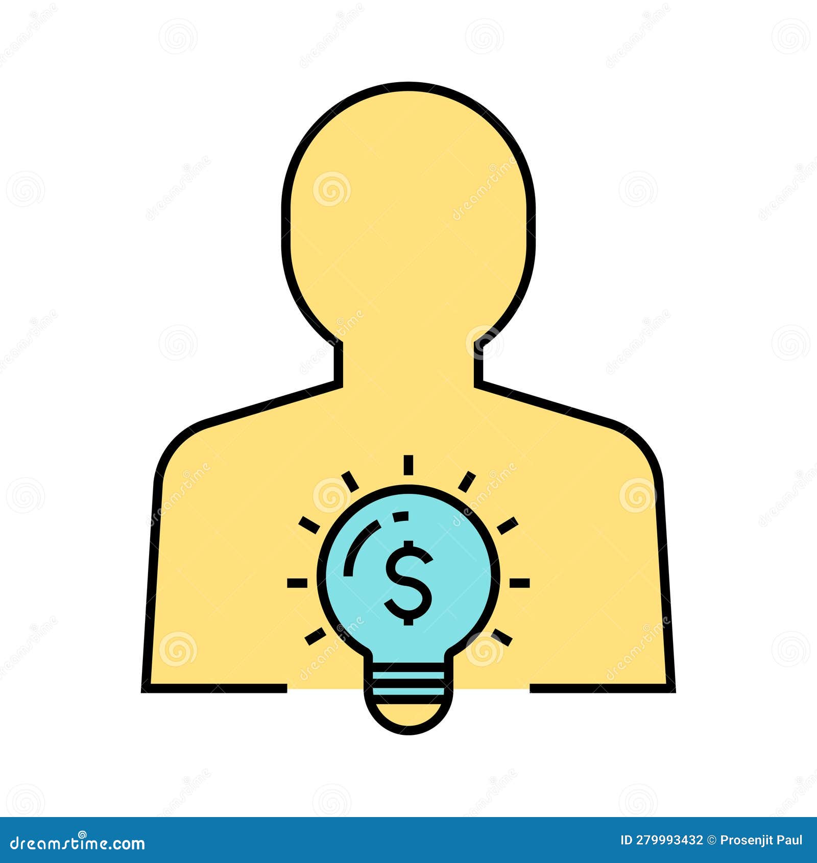 Man, Idea, Bulb, Light, Creative Idea Man Icon Stock Vector ...