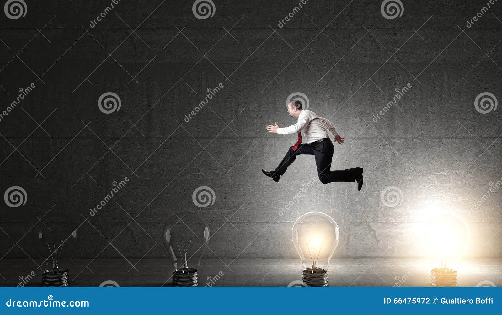 Man and idea bulbs stock photo. Image of idea, power - 66475972