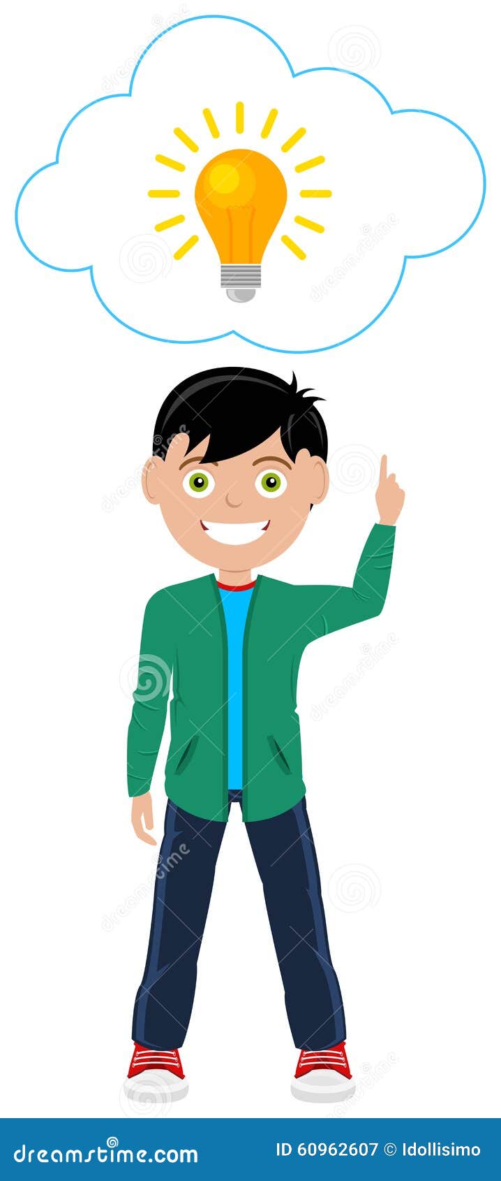 Man with Idea stock vector. Illustration of product, expertise - 60962607