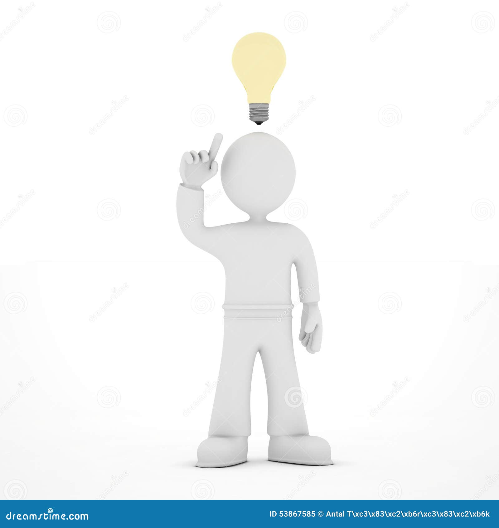 Man with idea stock illustration. Illustration of notion - 53867585
