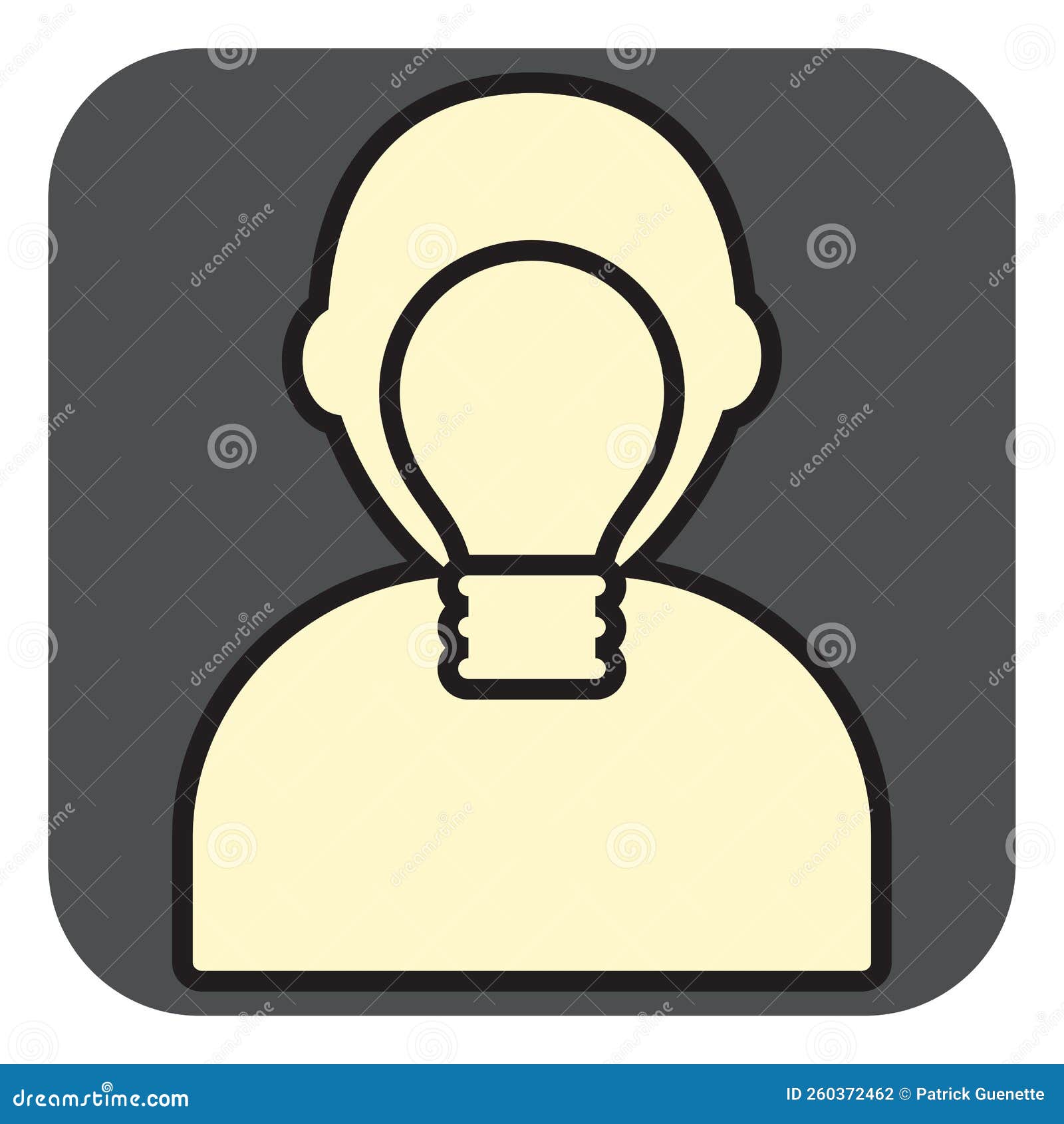 Man with an idea, icon stock vector. Illustration of business - 260372462