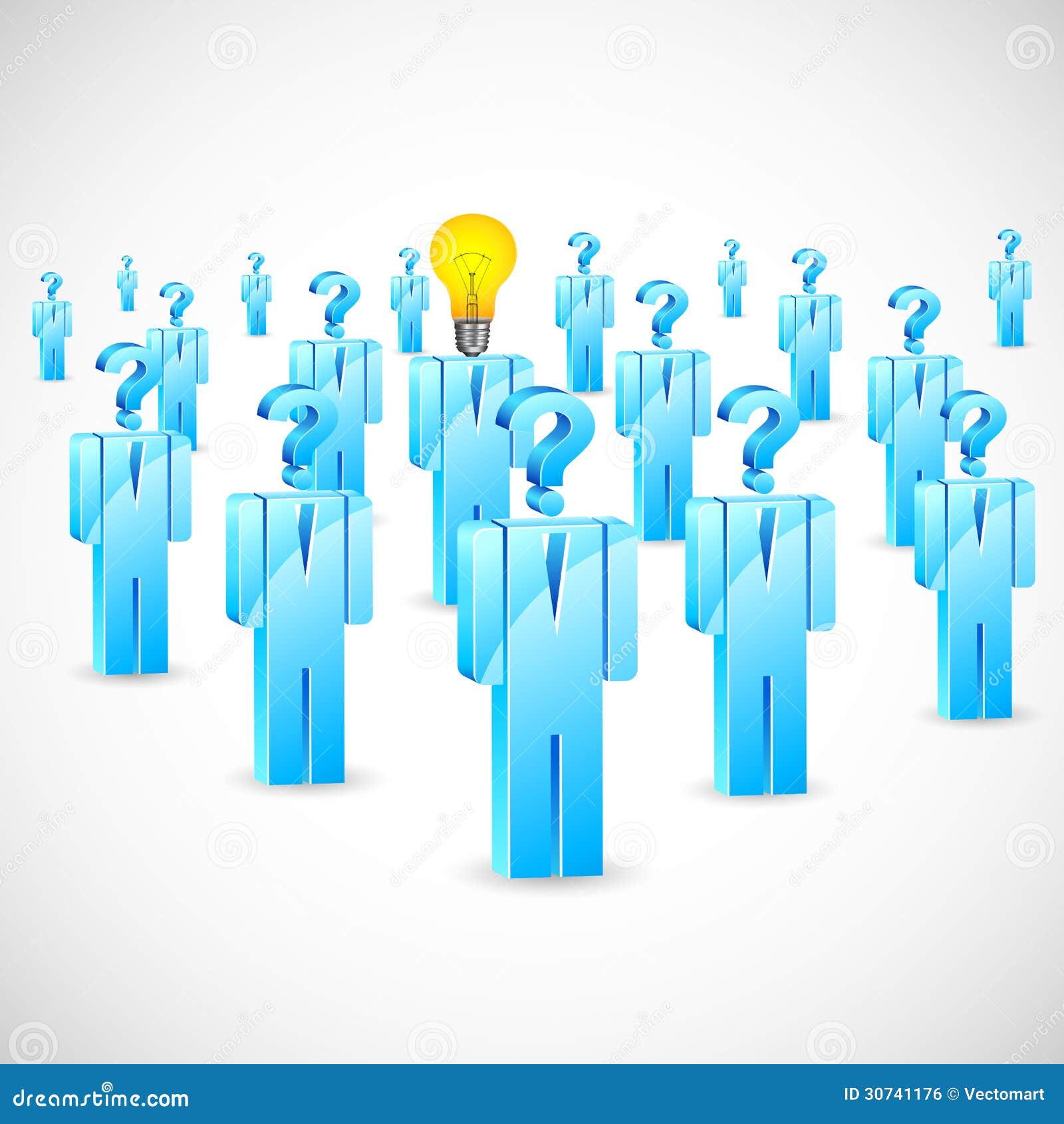Man with Idea stock vector. Illustration of community - 30741176