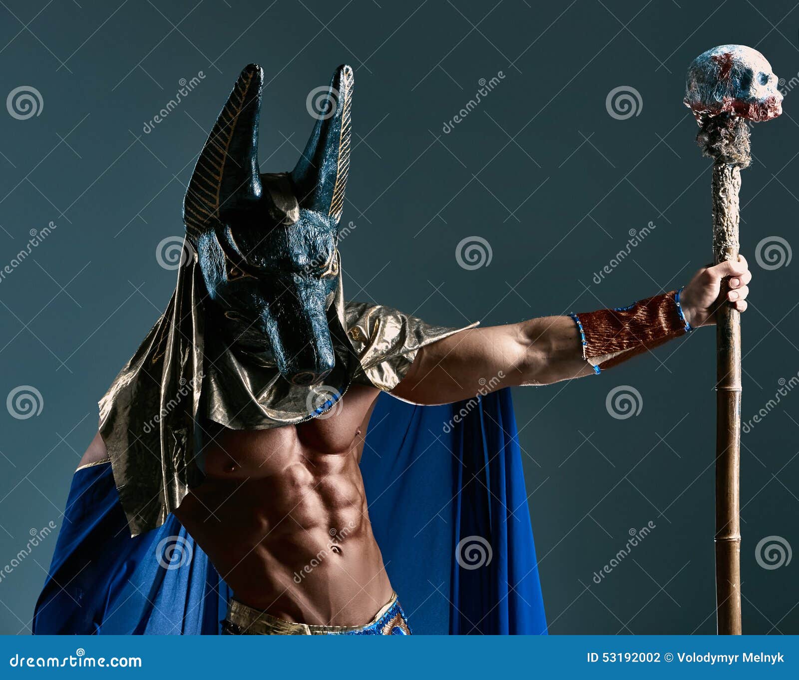 The Man in the Image of Ancient Egyptian Pharaoh Stock Photo - Image of ...