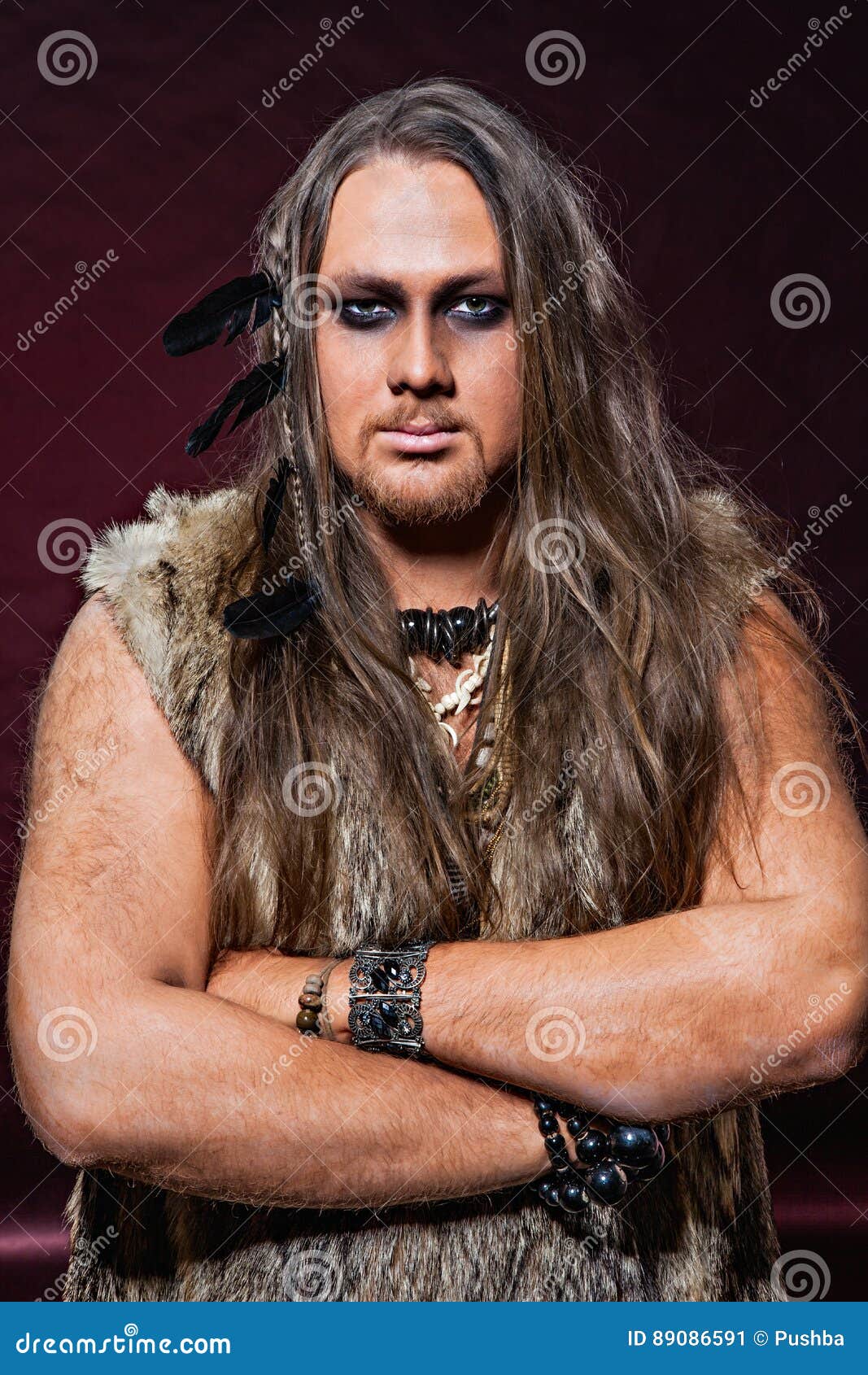 A Man in the Image of the Barbarian Stock Image - Image of attractive ...