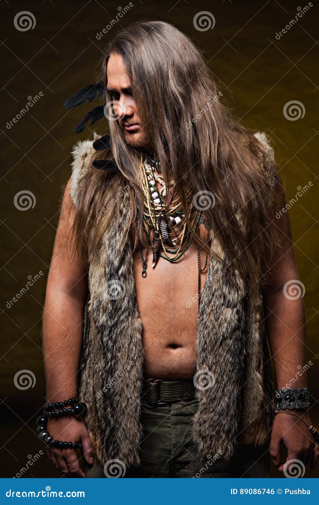A Man in the Image of the Barbarian Stock Photo - Image of halloween ...