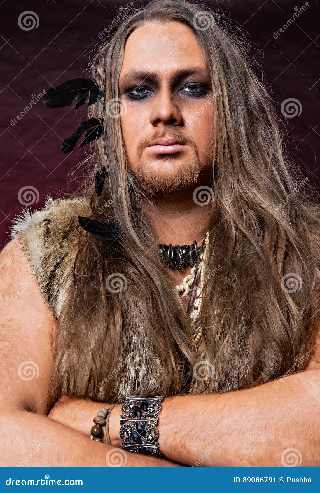 A Man in the Image of the Barbarian Stock Image - Image of confident ...