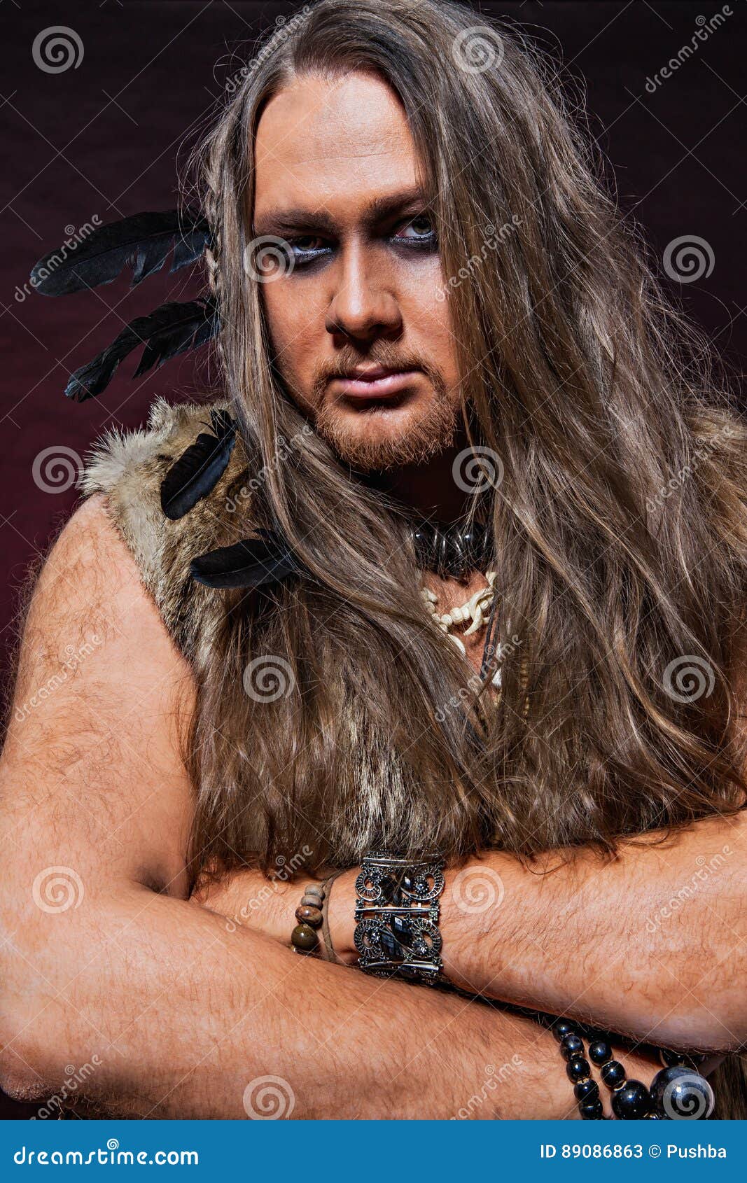 A Man in the Image of the Barbarian Stock Image - Image of dark ...