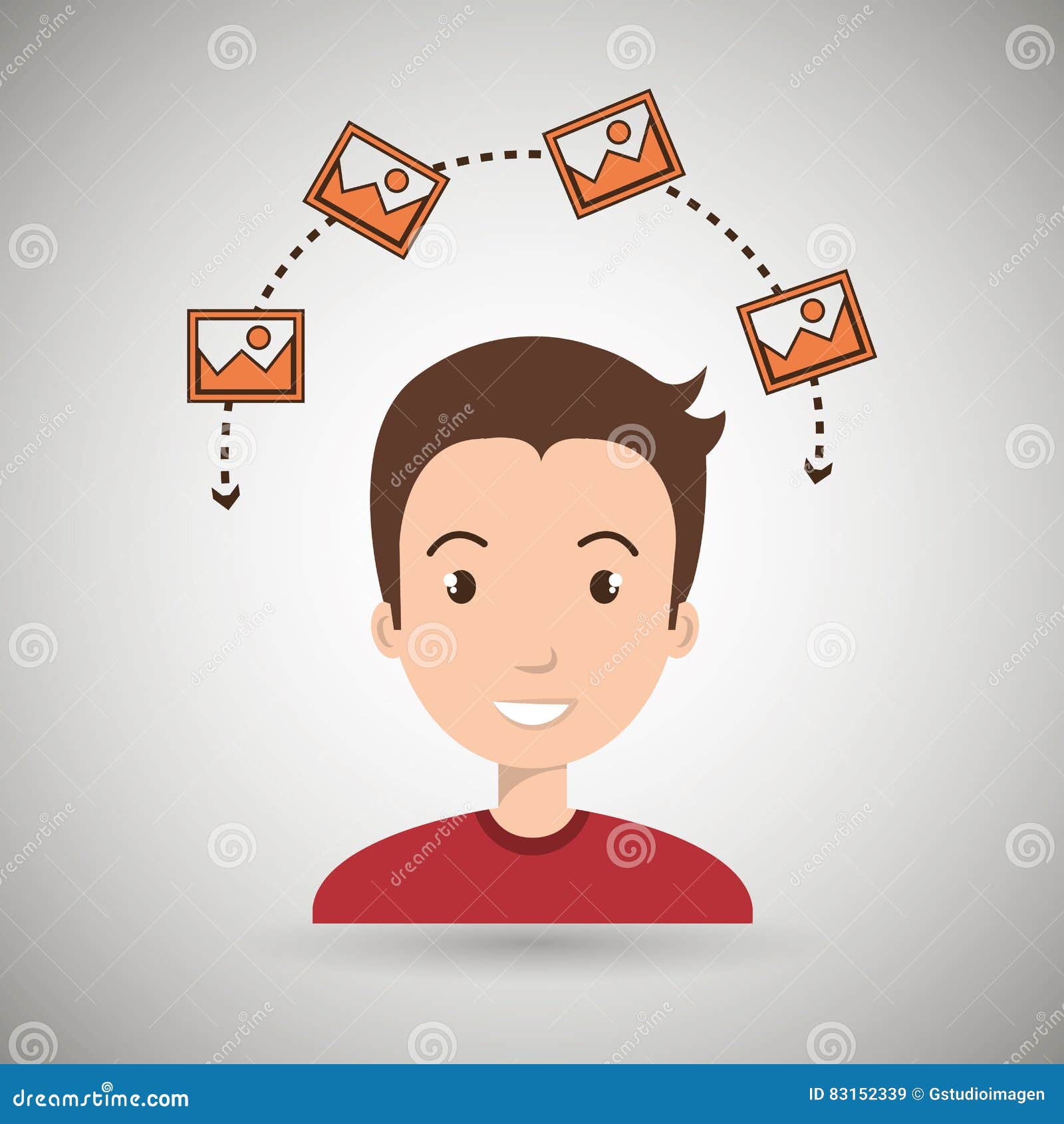 Images Gallery Flat Icons Set. Auto Enhance Cartoon Vector ...