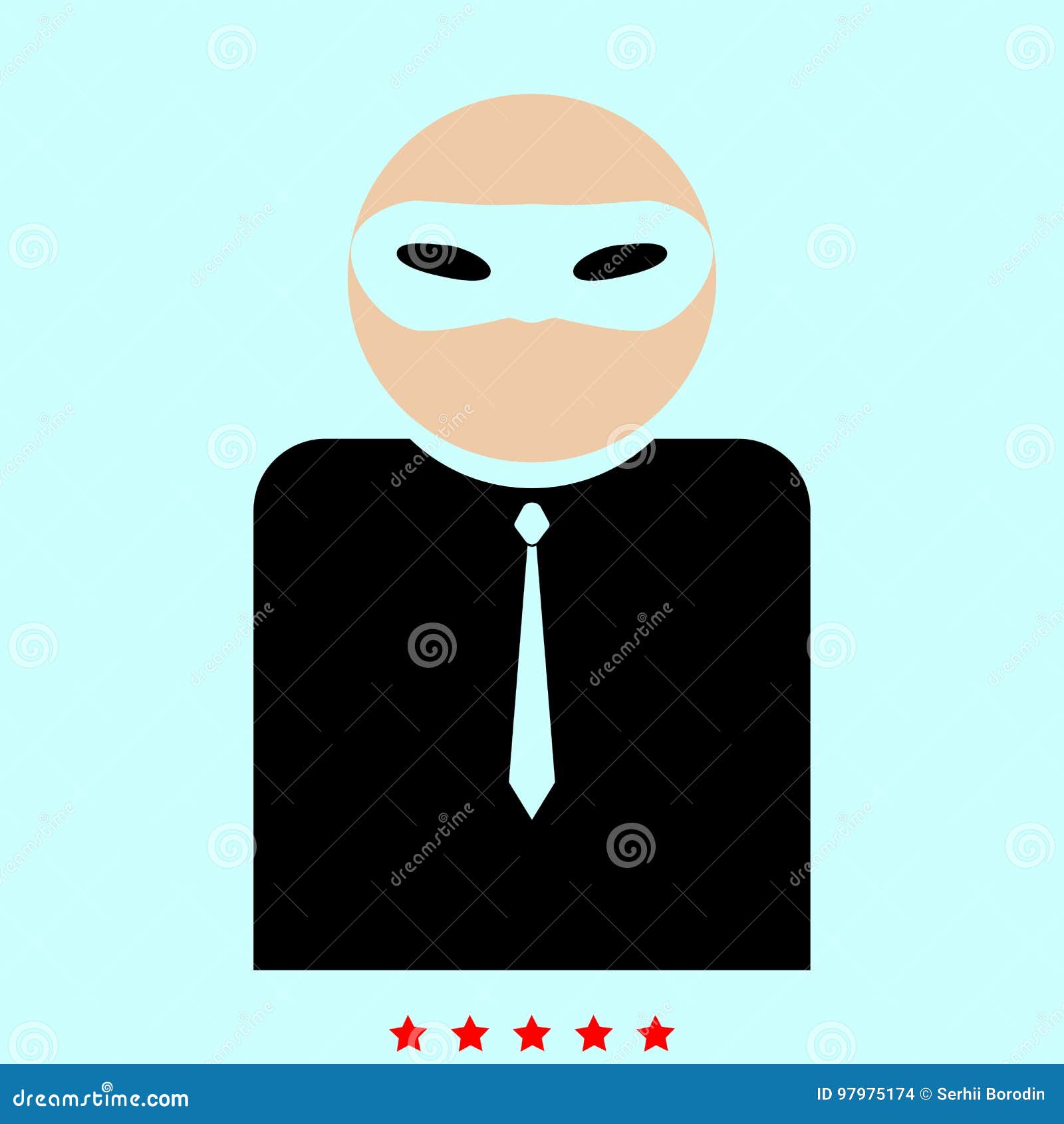 Mask Incognito Black Icon Cartoon Vector | CartoonDealer.com #152808689