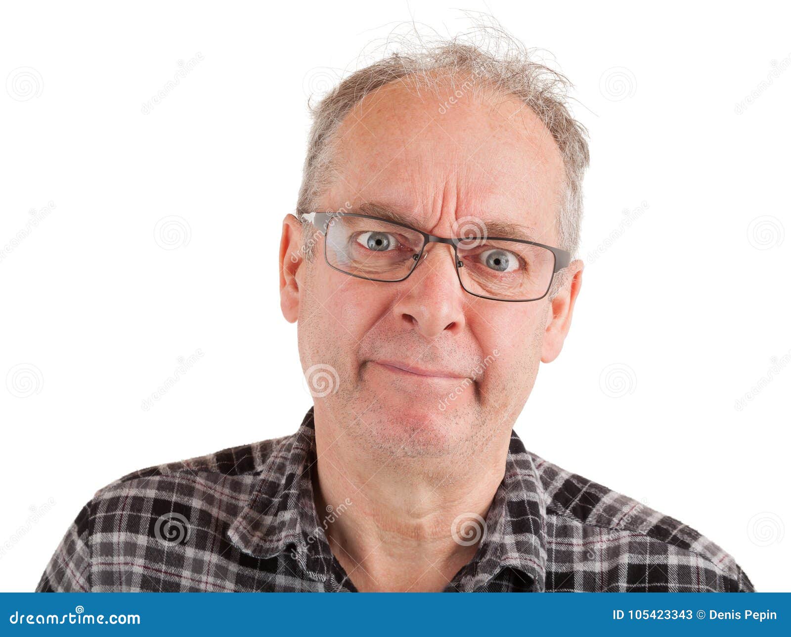 Man is Skeptical about Something Stock Image - Image of challenge ...