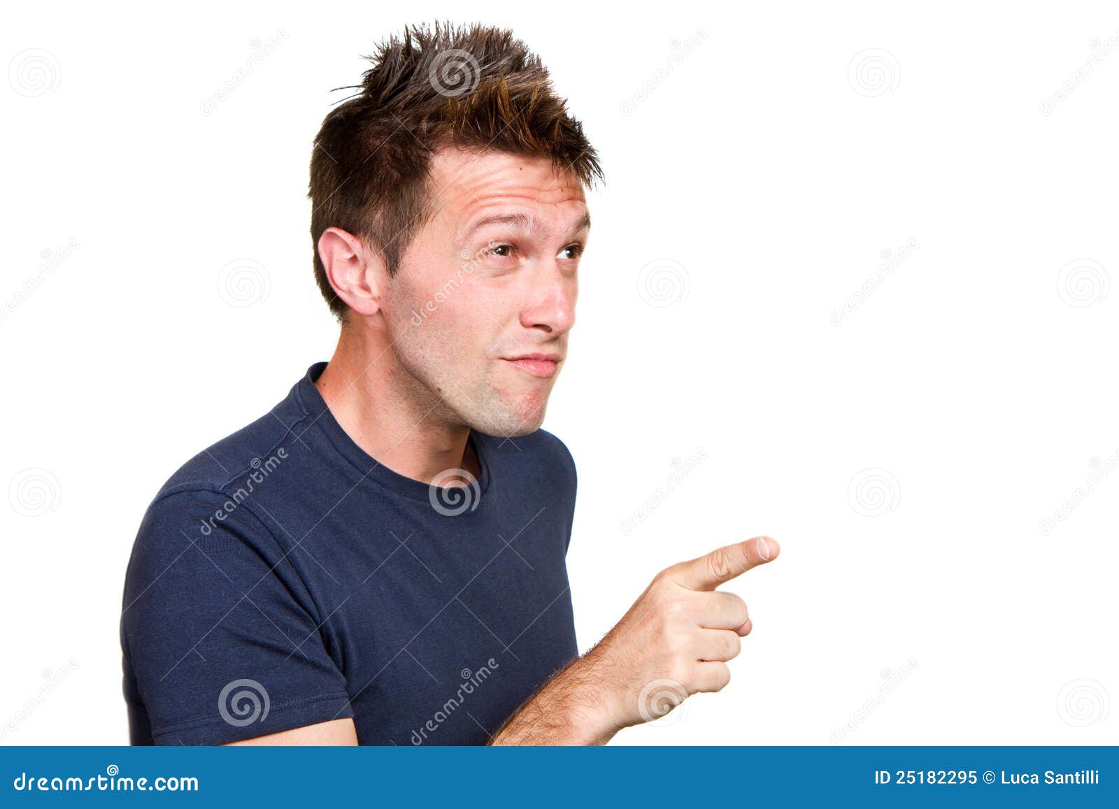 Man indicate something stock image. Image of happy, amazement - 25182295