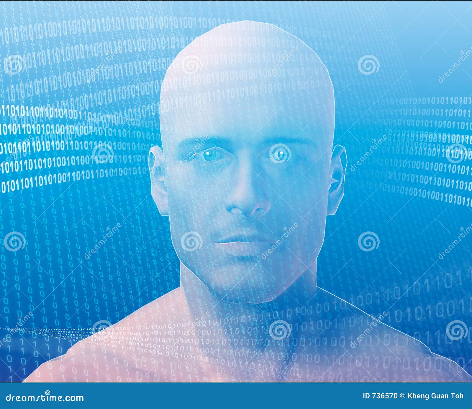 Man and information stock illustration. Illustration of leak - 736570