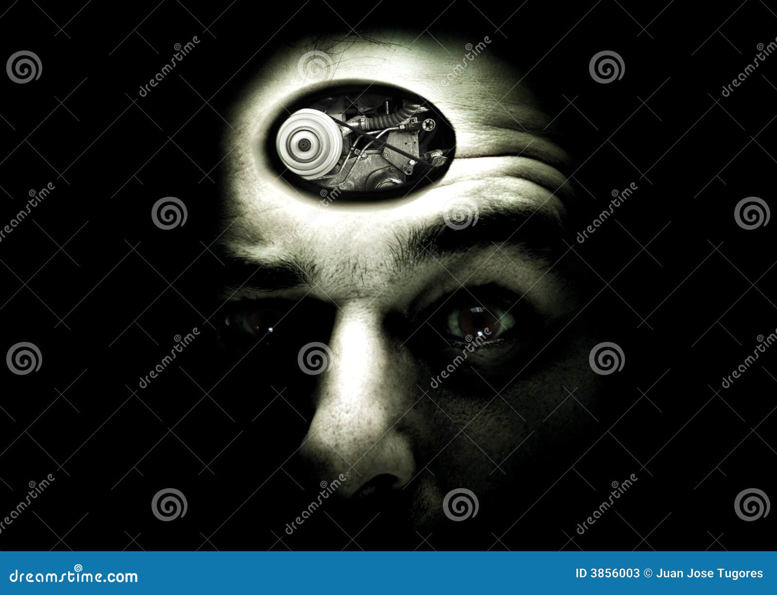 Man and inner thoughts stock illustration. Illustration of ponder - 3856003