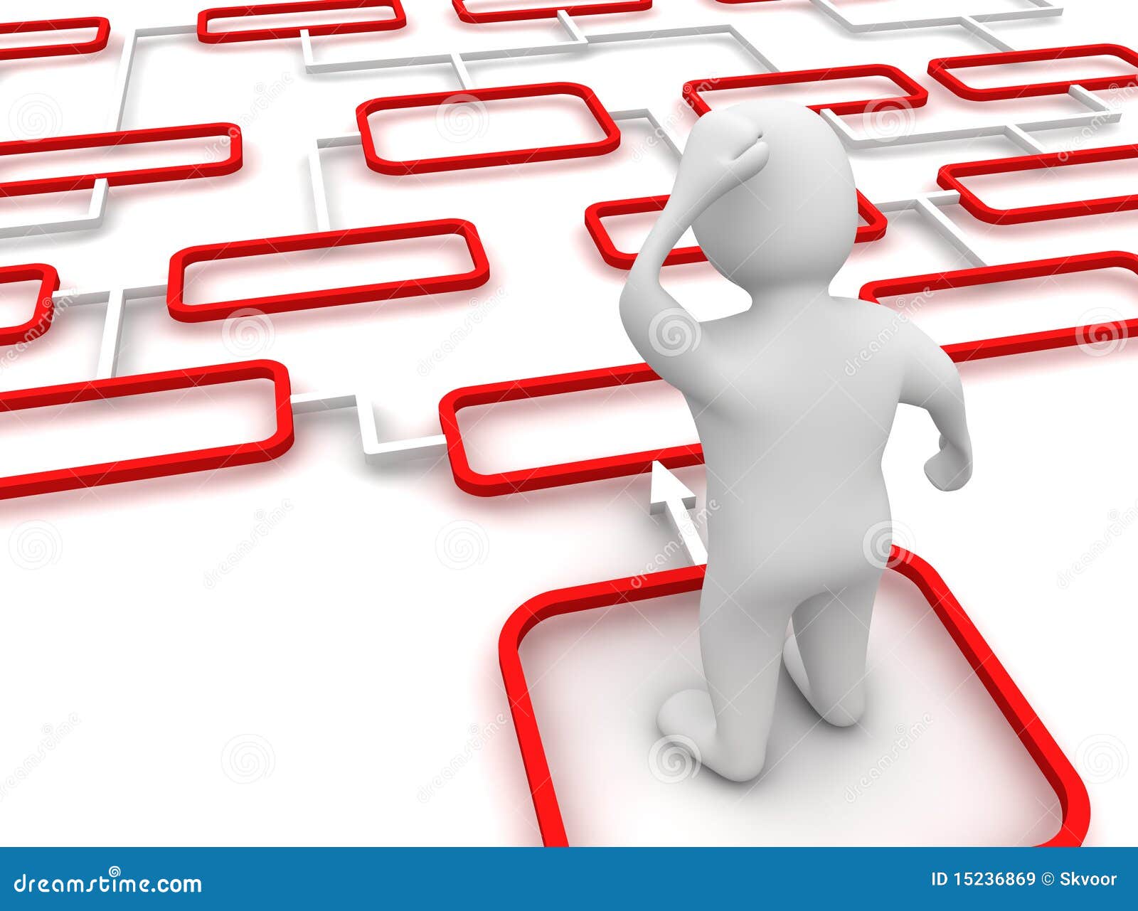 Man inside diagram stock illustration. Illustration of diagram - 15236869