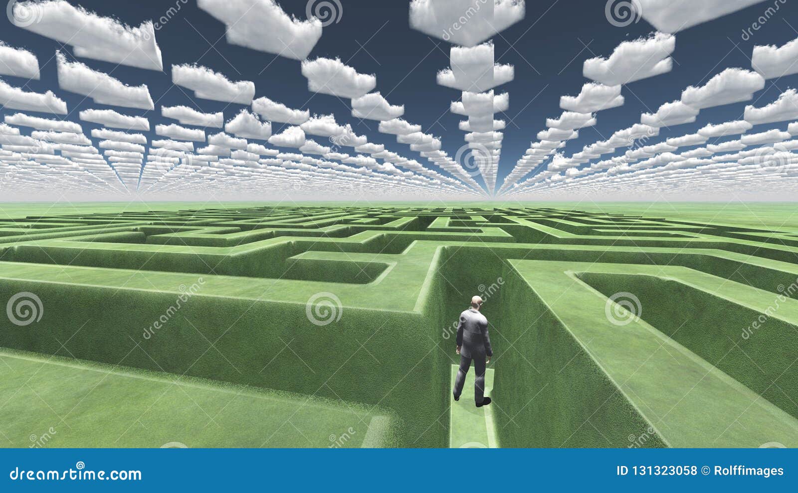 3d Green Maze With Rounded Corners Paths With Gold Ball In Top And ...