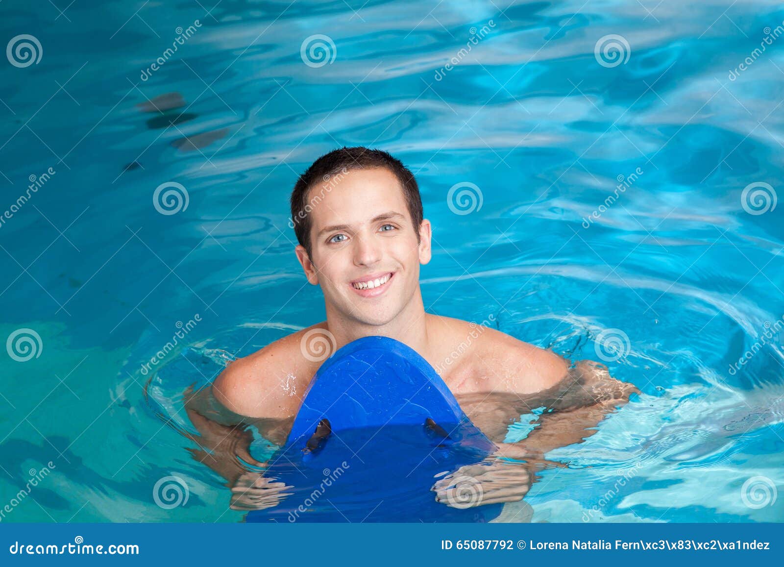 Man Inside the Pool with Floater Stock Photo - Image of enjoying ...