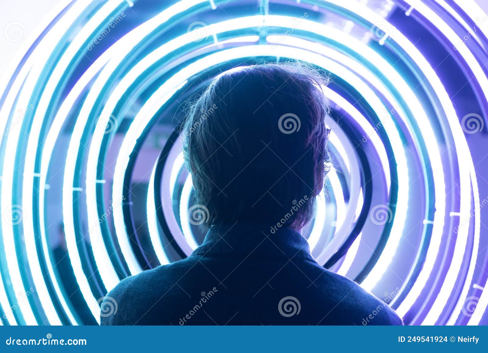 Man Inside Virtual Metaverse Stock Photo - Image of cosmos, teenage ...