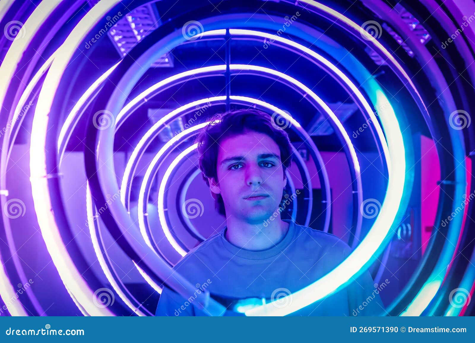 Man Inside Virtual Metaverse Stock Photo - Image of universe, connect ...