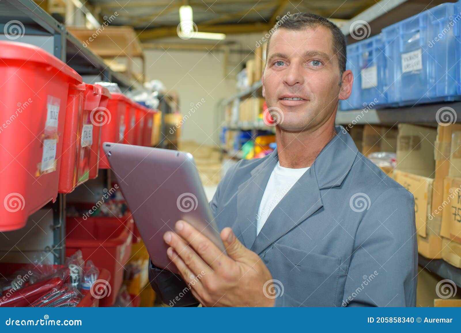 Man inspecting stocks stock photo. Image of product - 205858340