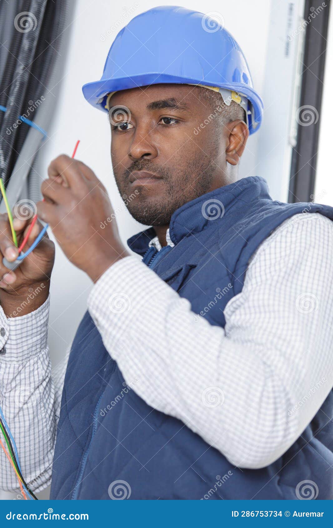 Man Installing Socket on Wall at Home Stock Photo - Image of people ...