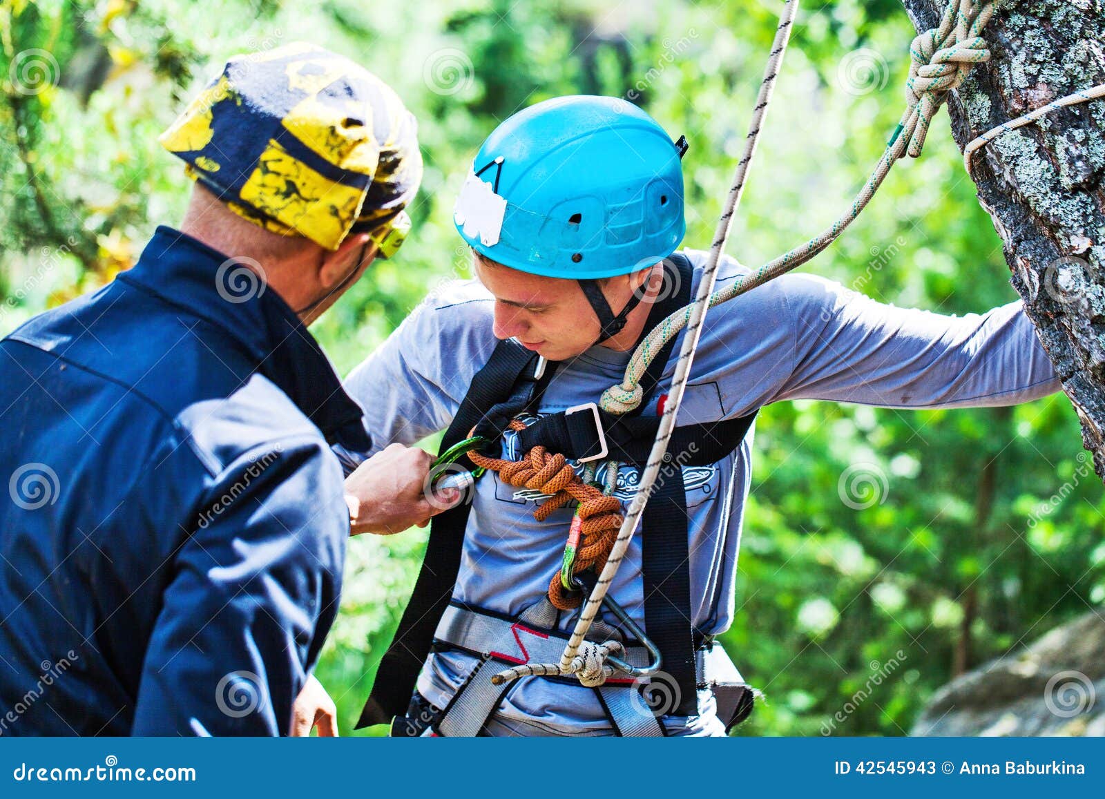 The Man-instructor Help To Young Man Stock Image - Image of lake ...