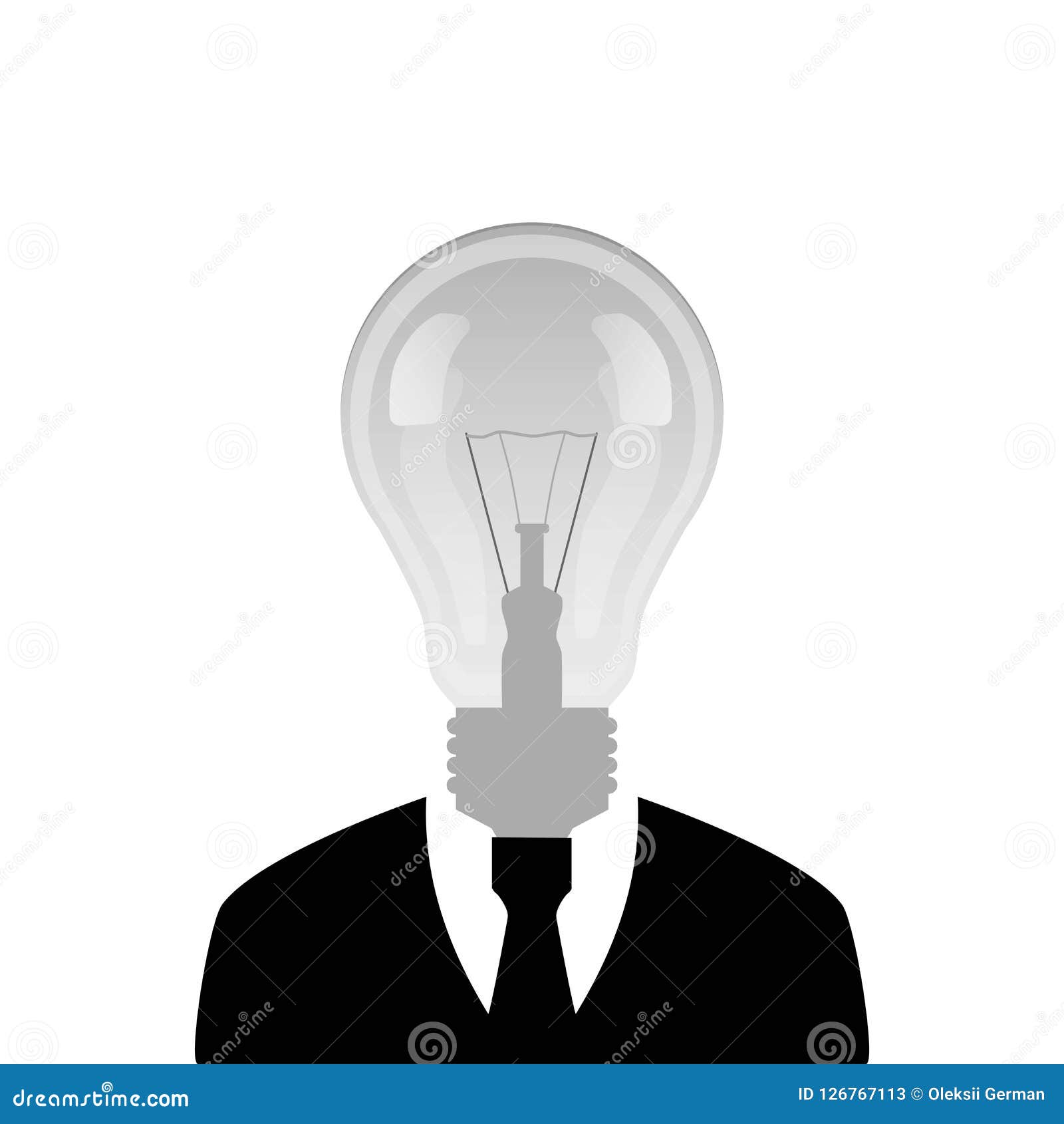 Man and intelligent brains stock illustration. Illustration of ...