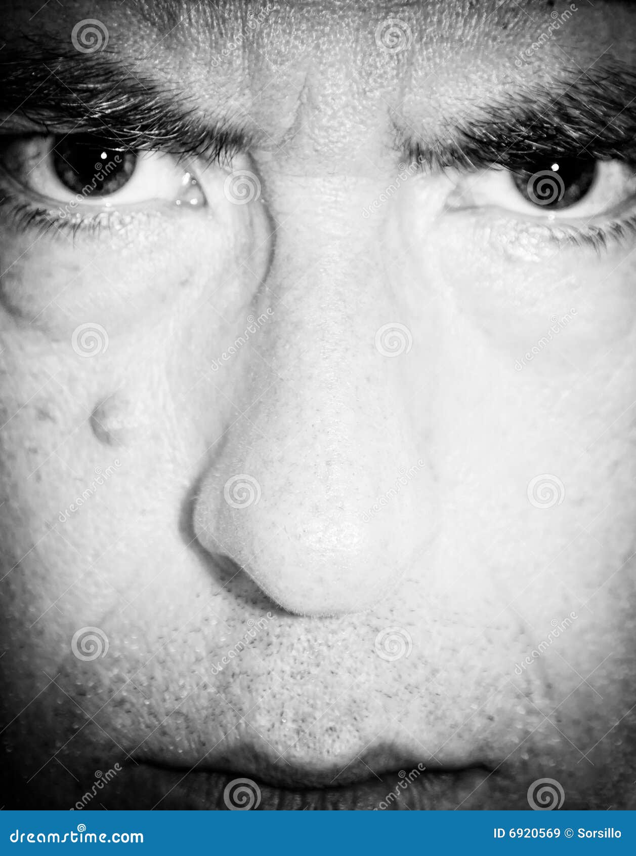 Man with intense eyes stock image. Image of fierce, depressed - 6920569