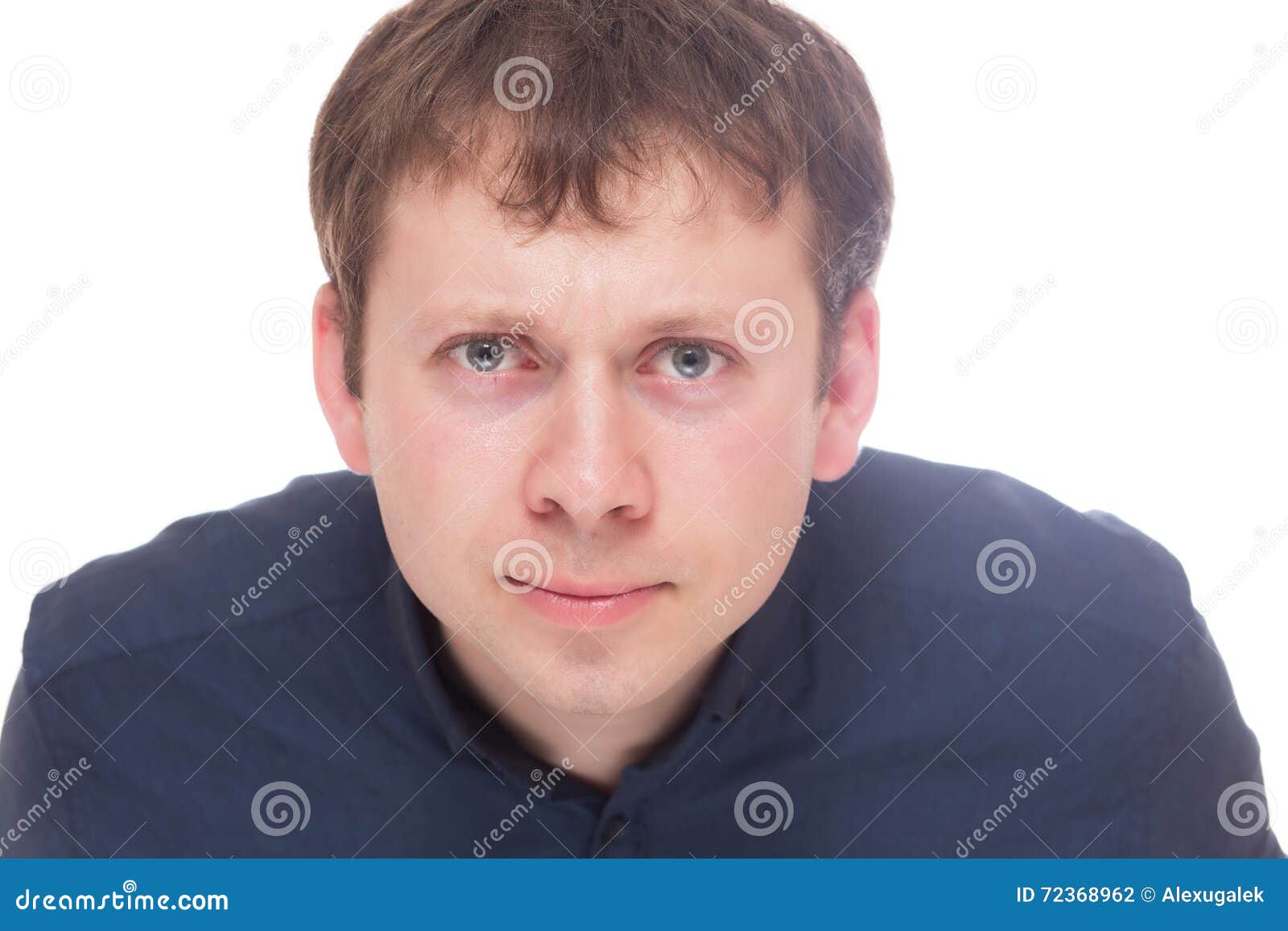 Man Interesting Isolated on White Stock Photo - Image of portrait, male ...