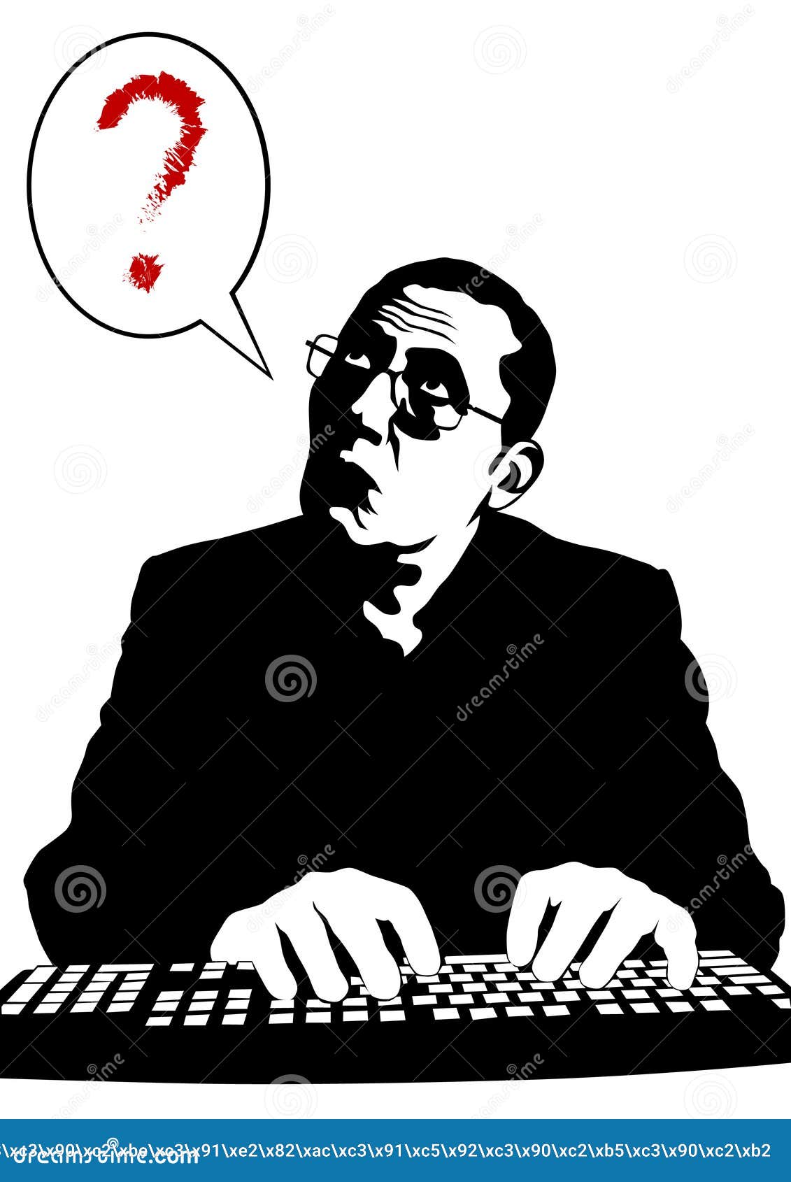 Man and internet three stock vector. Illustration of atteck - 101931988