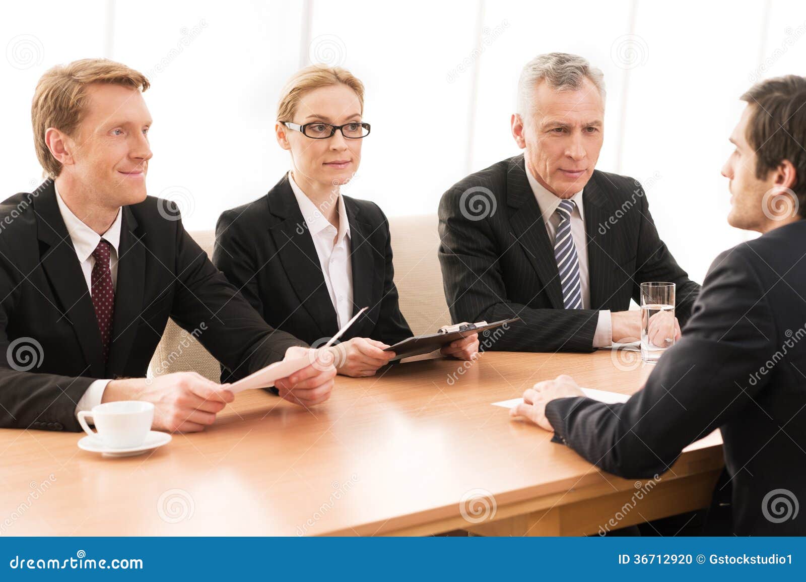 Man on interview. stock photo. Image of confident, mature - 36712920