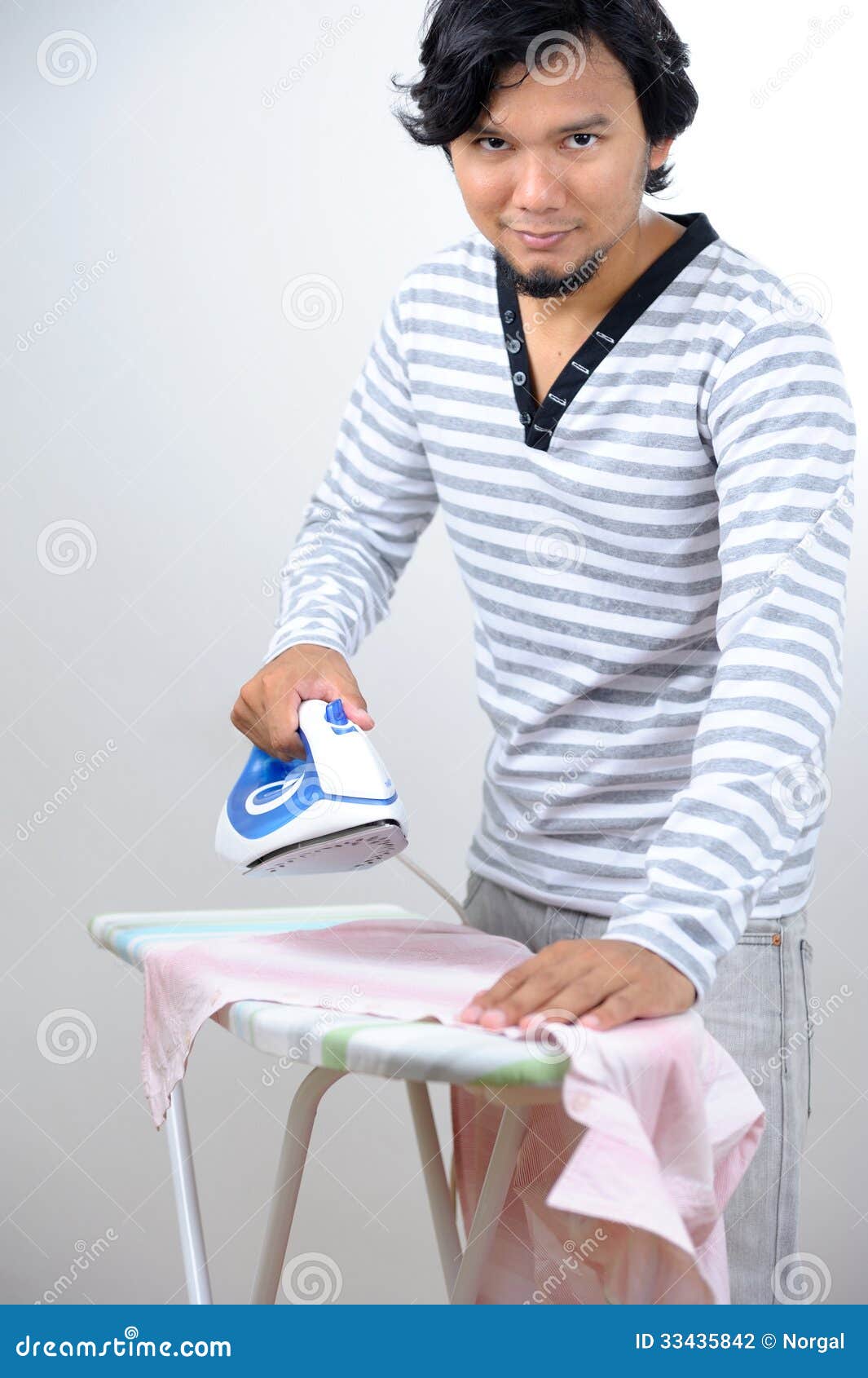 Man ironing stock photo. Image of handsome, standing - 33435842