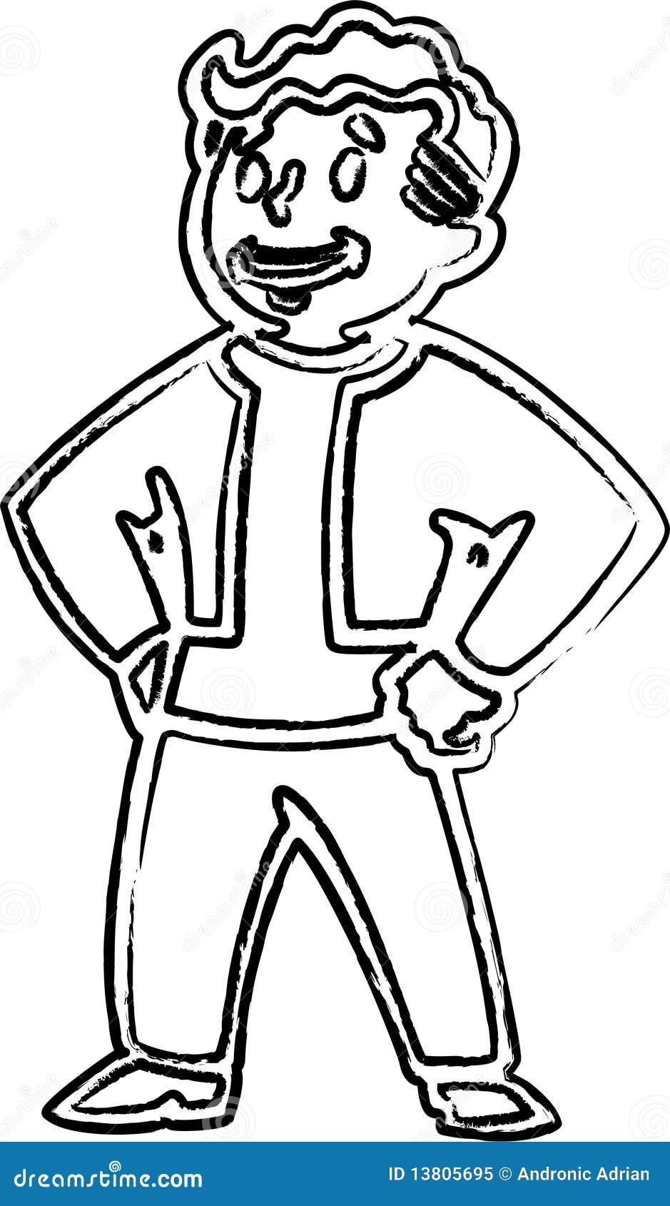 Man isolated stock illustration. Illustration of movement - 13805695