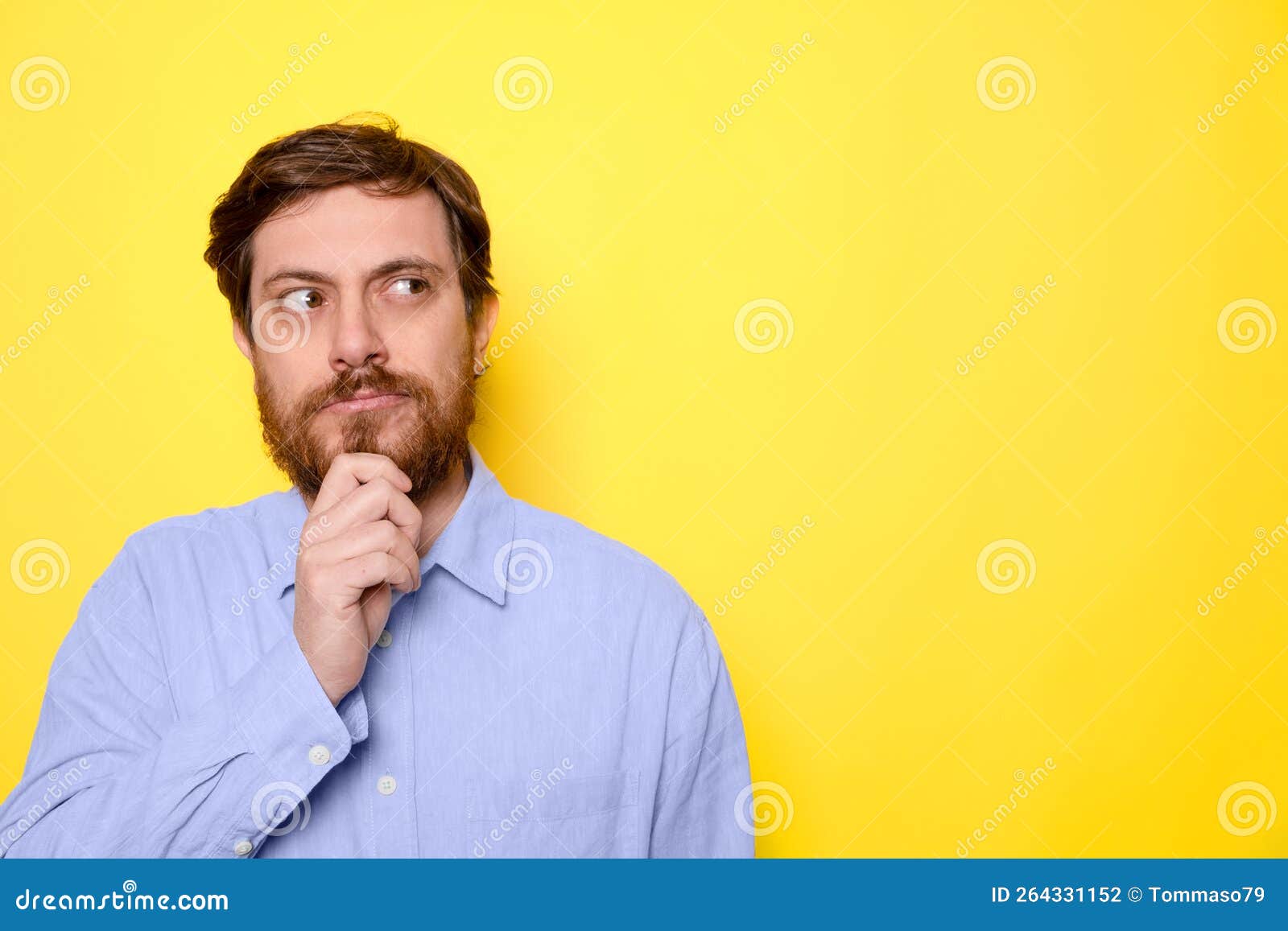 Man Isolated Confuse and Wondering about Question Stock Photo - Image ...