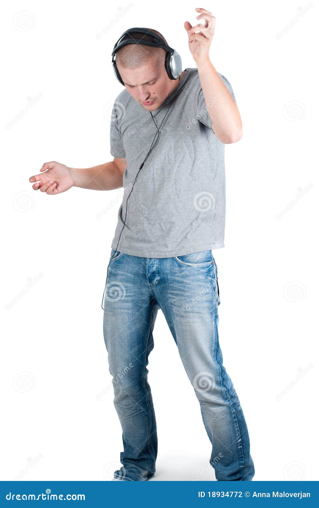 Man isolated on white stock photo. Image of enjoyment - 18934772